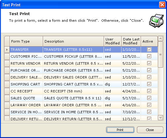 Test-Print Enhanced Laser Forms